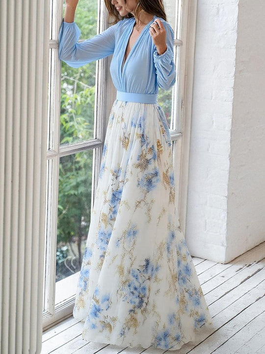 HEIDI - STUNNING FLORAL FLOOR-LENGTH DRESS – Lucas & Grace