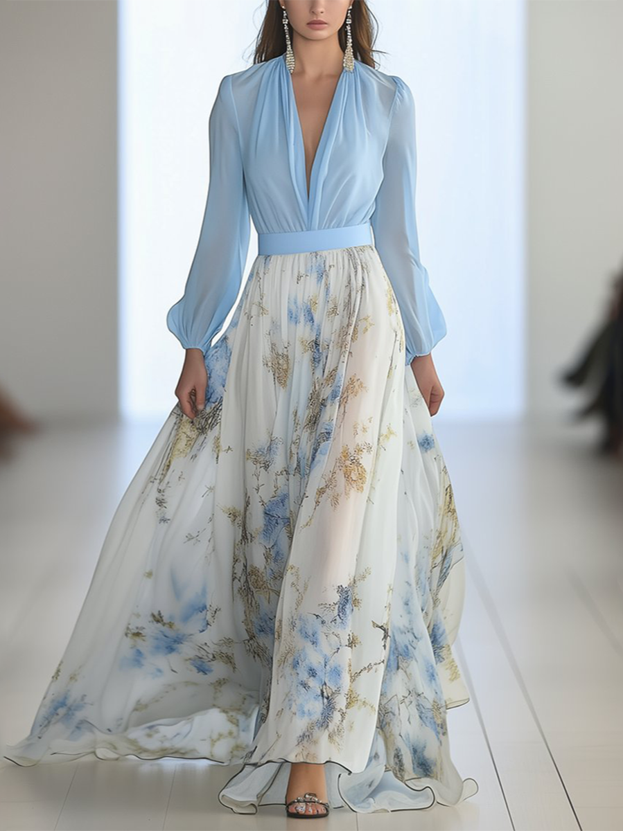 HEIDI - STUNNING FLORAL FLOOR-LENGTH DRESS – Lucas & Grace