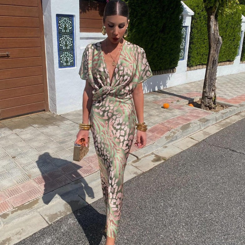 Rina™ - Women's V-Neck Maxi Dress – Lucas & Grace